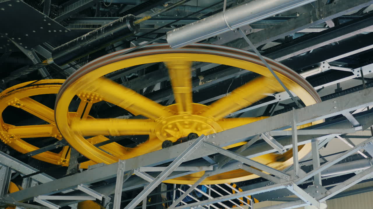 Premium stock video - Huge wheels of the internal mechanism of a ...