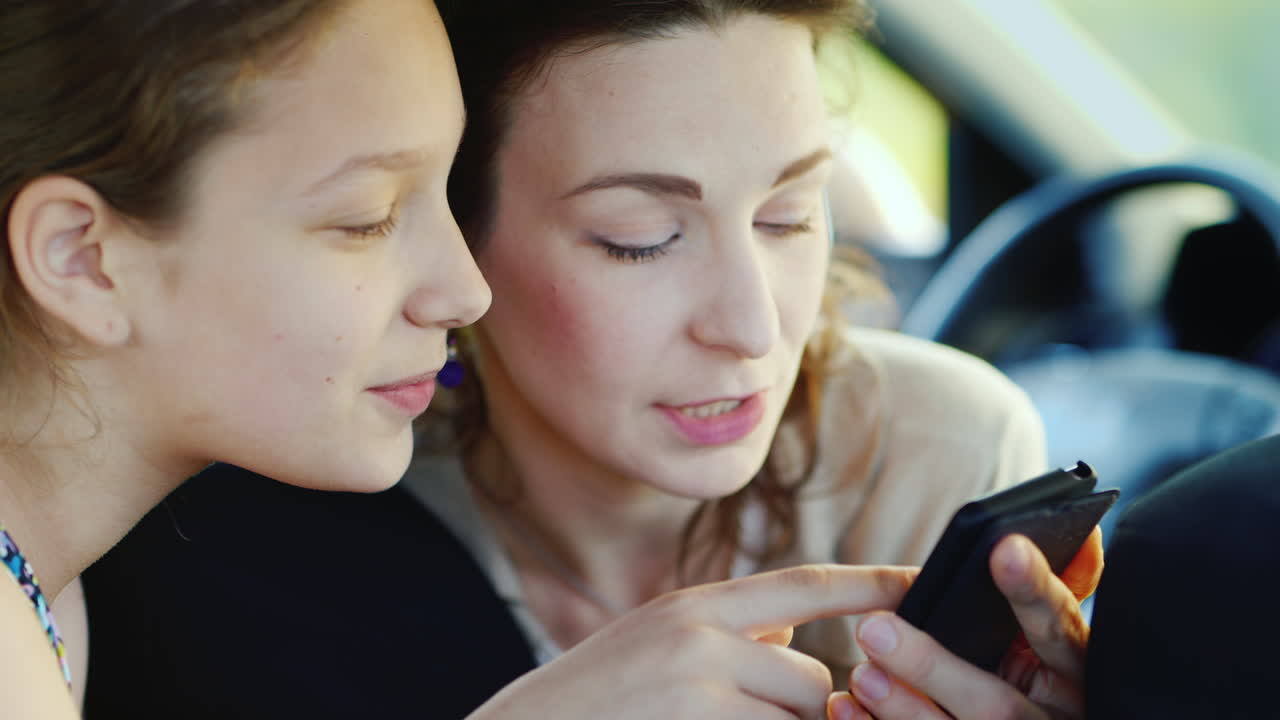 Premium Stock Video Portrait Of A Mother With Her Daughter 11 Years