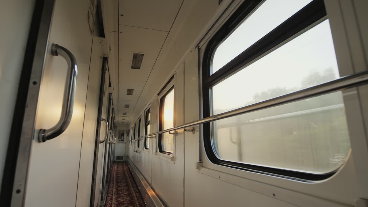Premium stock video - The view from the fast moving train car 1