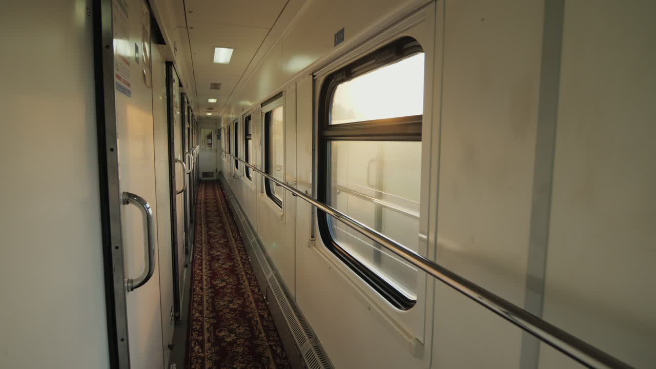 Premium stock video - The view from the fast moving train car 3