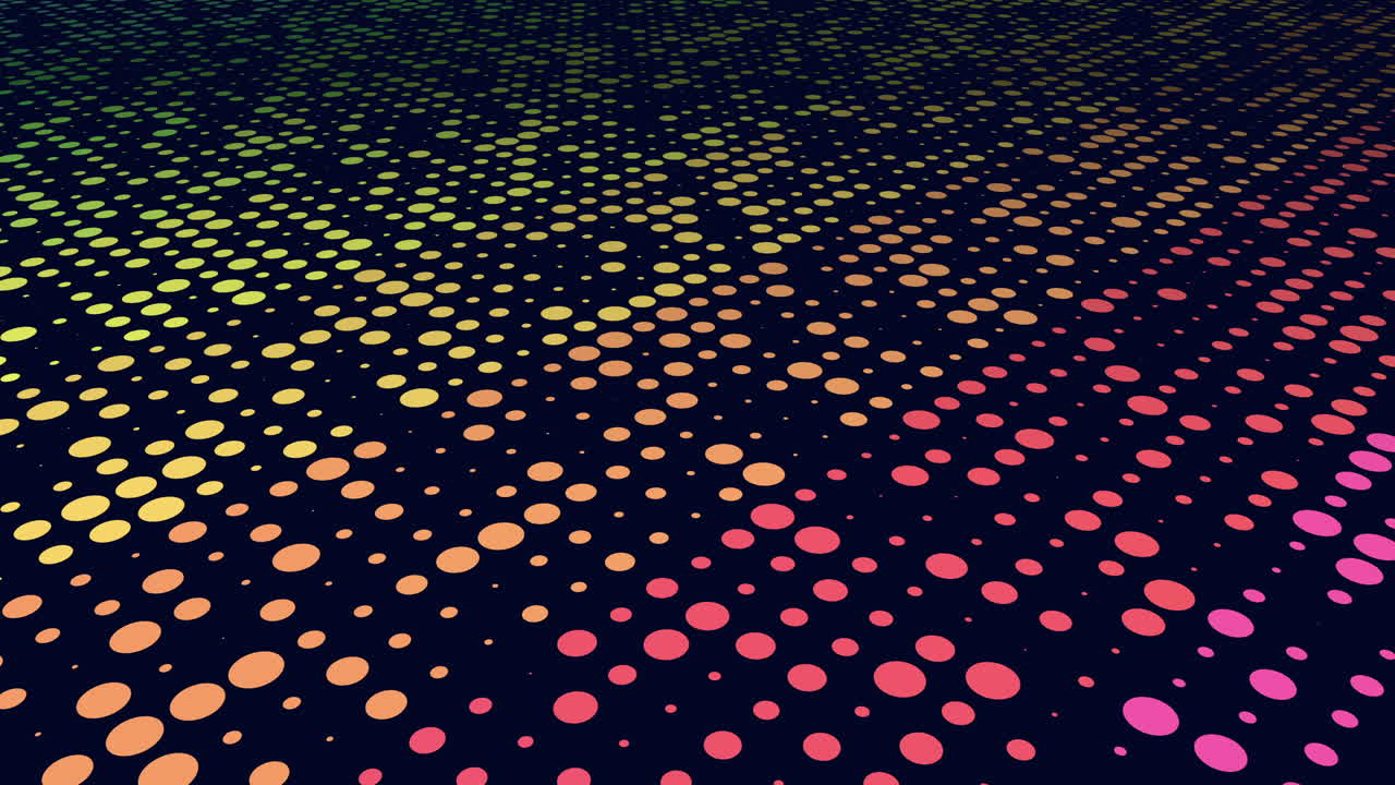 Premium stock video - Rainbow dots in rows