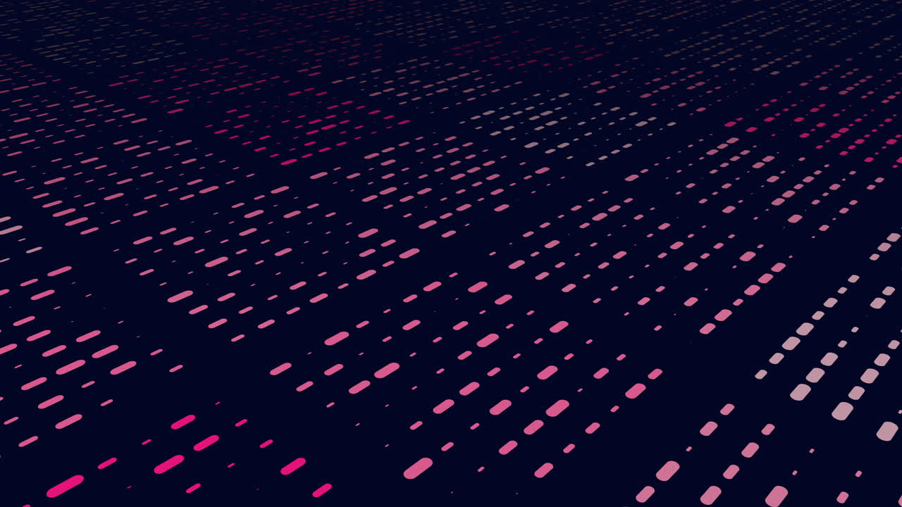 Premium stock video - Colorful neon dots pattern in rows