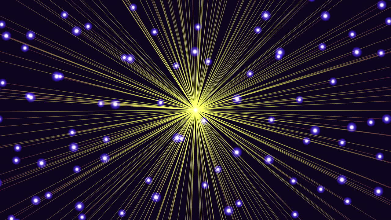 Vídeo Premium - Haz de rayos con brillos de neón en la galaxia