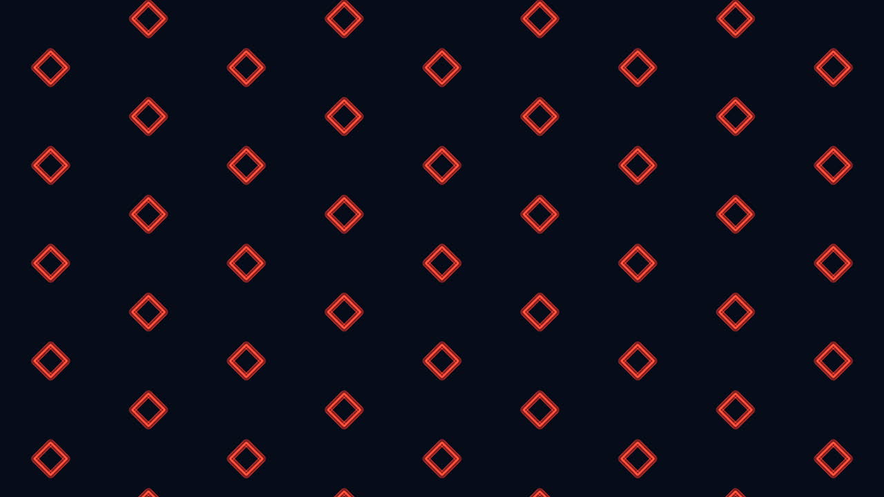 Premium stock video - Neon led light squares pattern in dark space