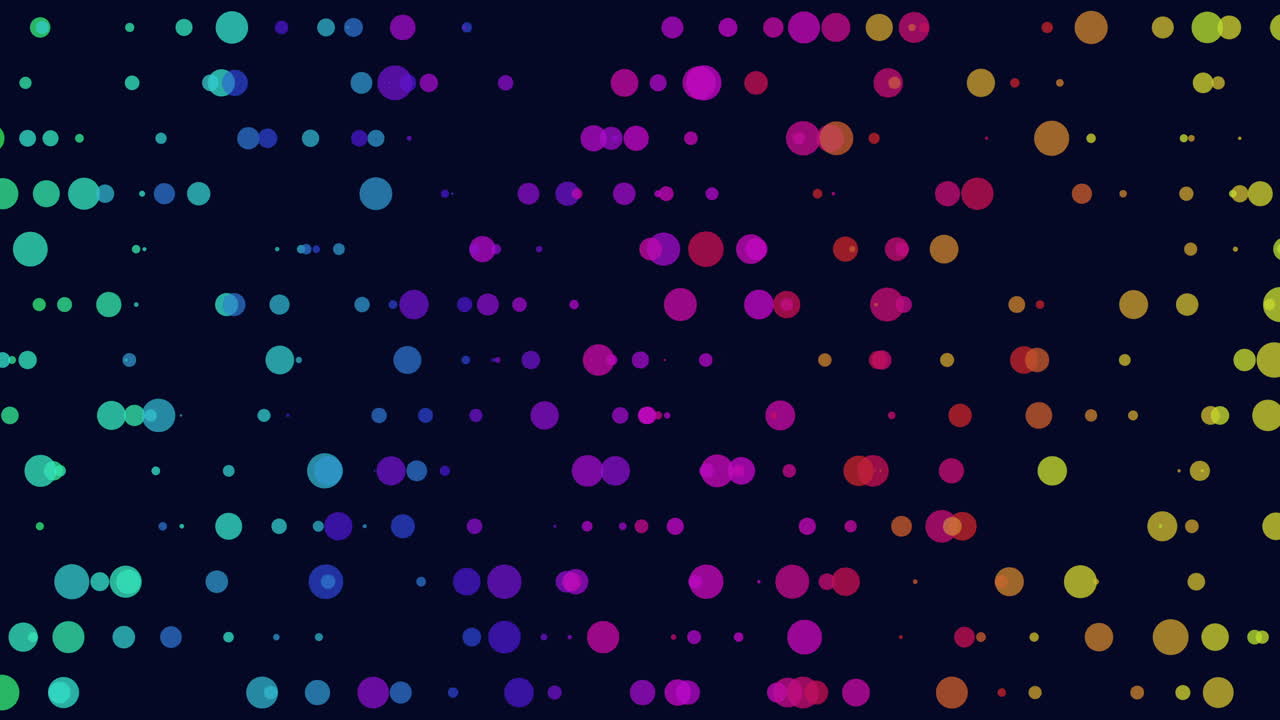 Premium stock video - Abstract rainbow dots pattern in rows