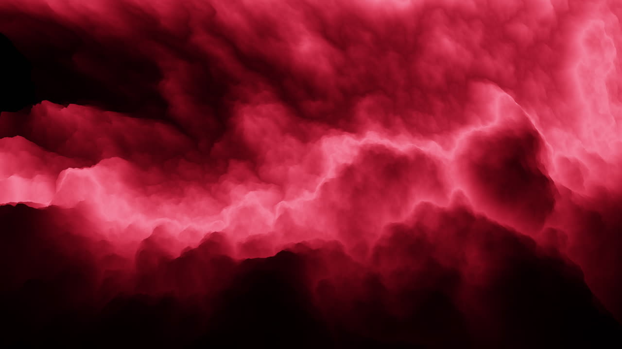 Premium stock video - Flowing dark mystical red clouds on black space