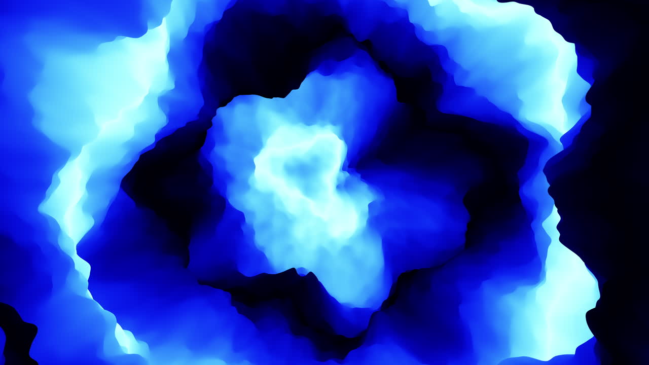 Premium Stock Video Abstract Futuristic Flowing Blue Waves Pattern