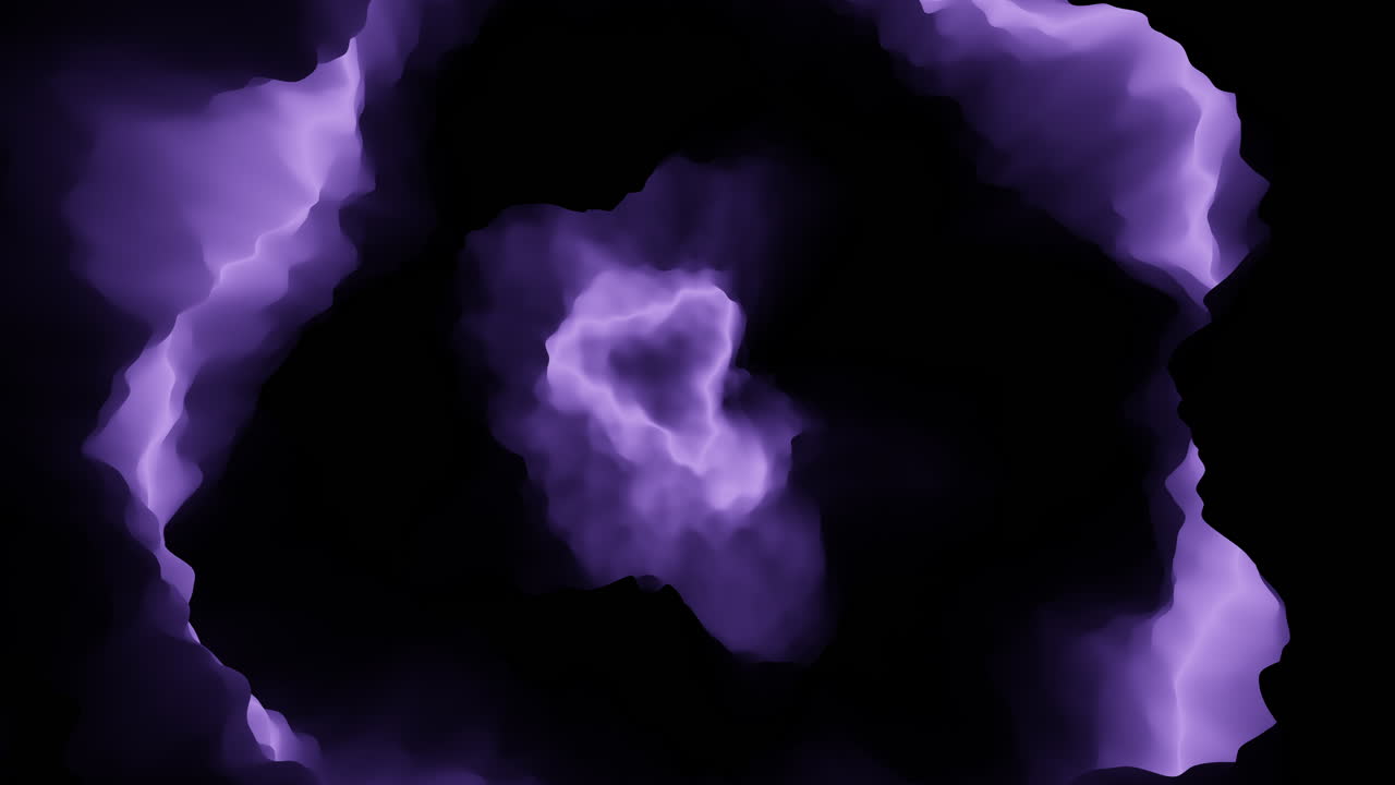 Premium stock video - Abstract futuristic flowing purple waves pattern