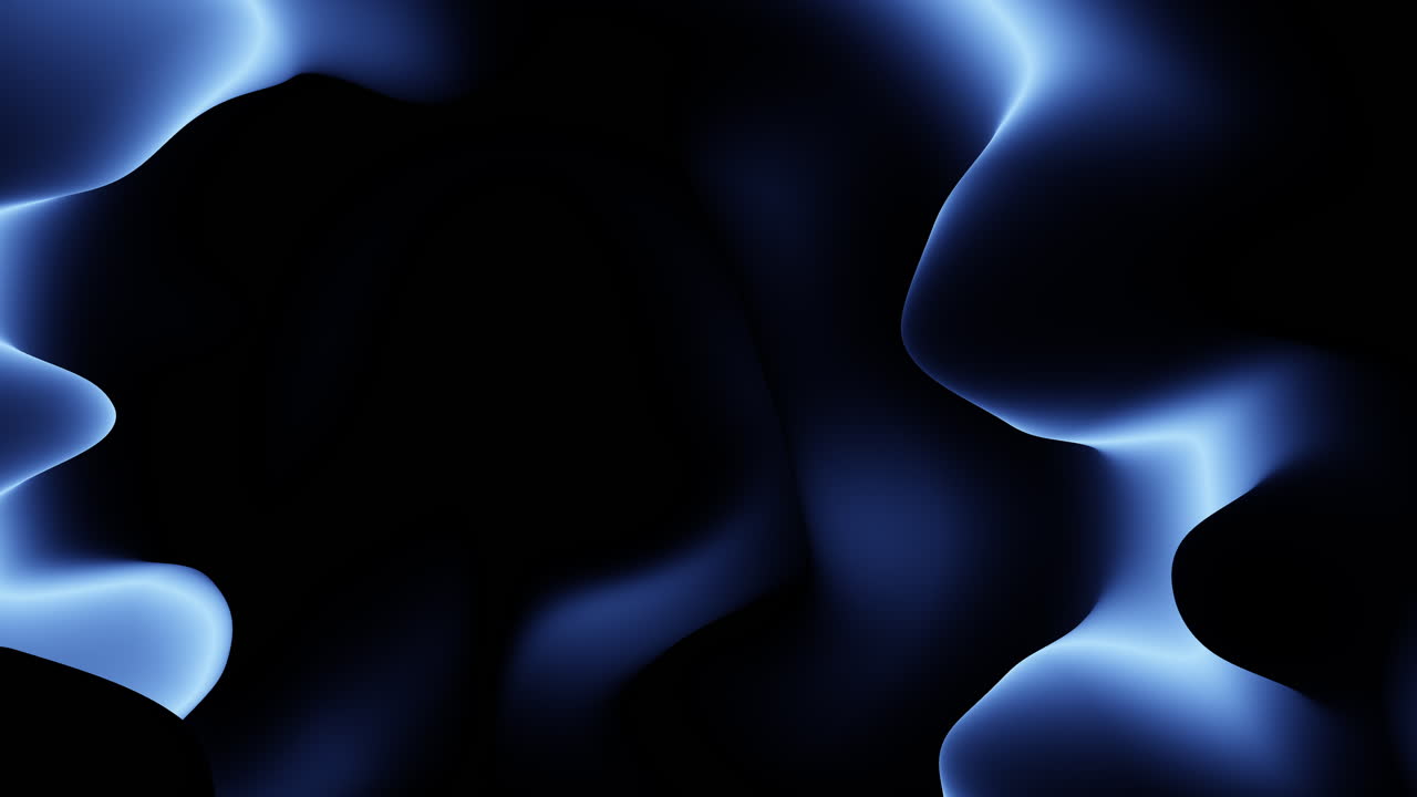 Premium stock video - Futuristic flowing blue waves pattern