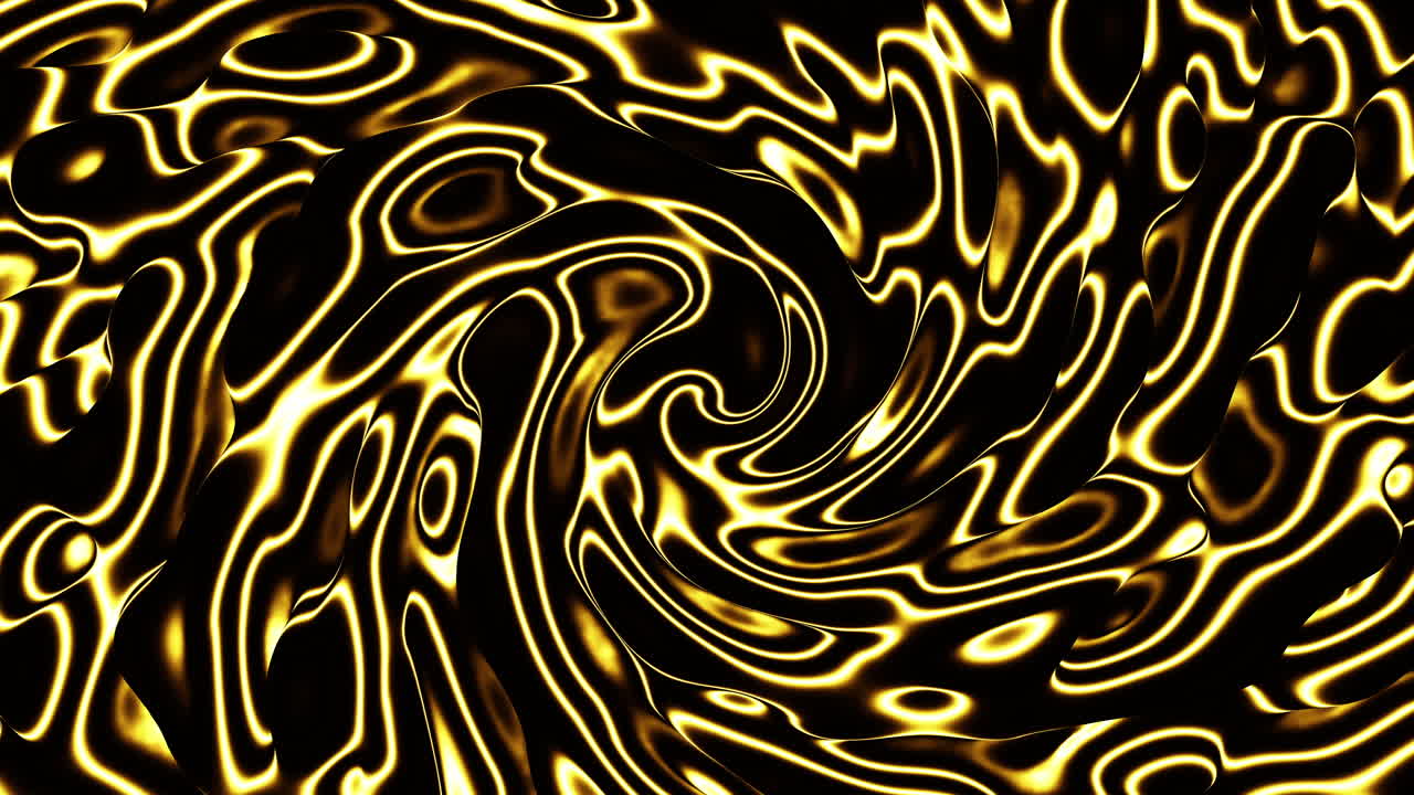 Premium stock video - Futuristic flowing gold waves pattern
