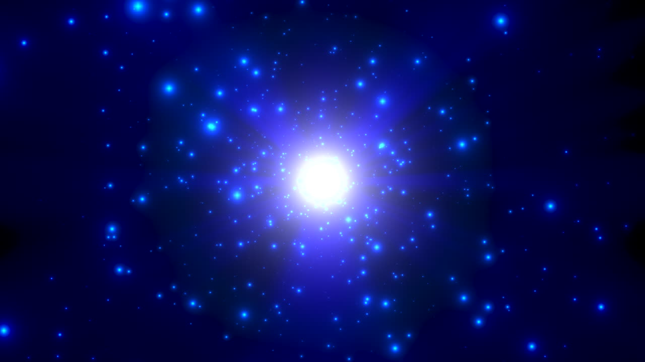 Premium stock video - Blue glitters and stars in dark starry fields of ...