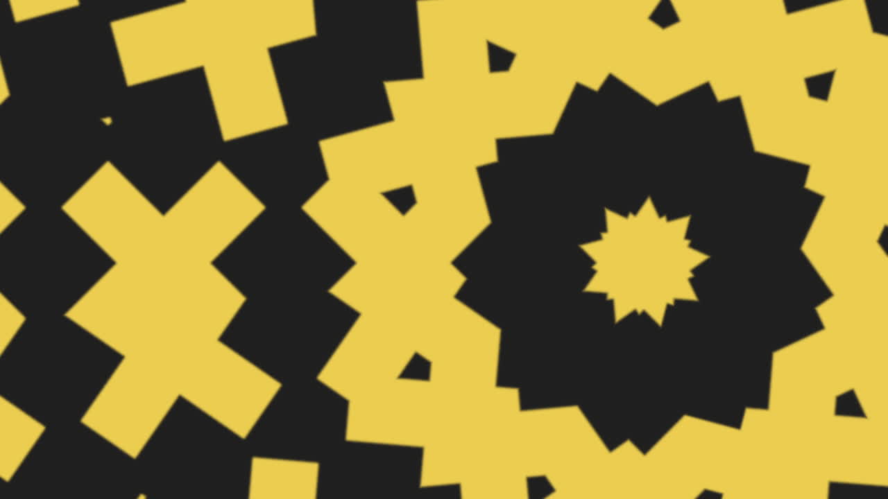 Premium stock video - Retro yellow crosses pattern