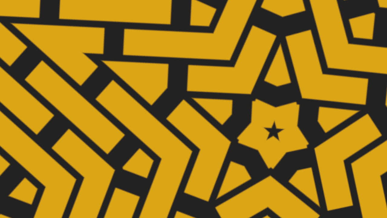 Premium stock video - Retro yellow stars pattern