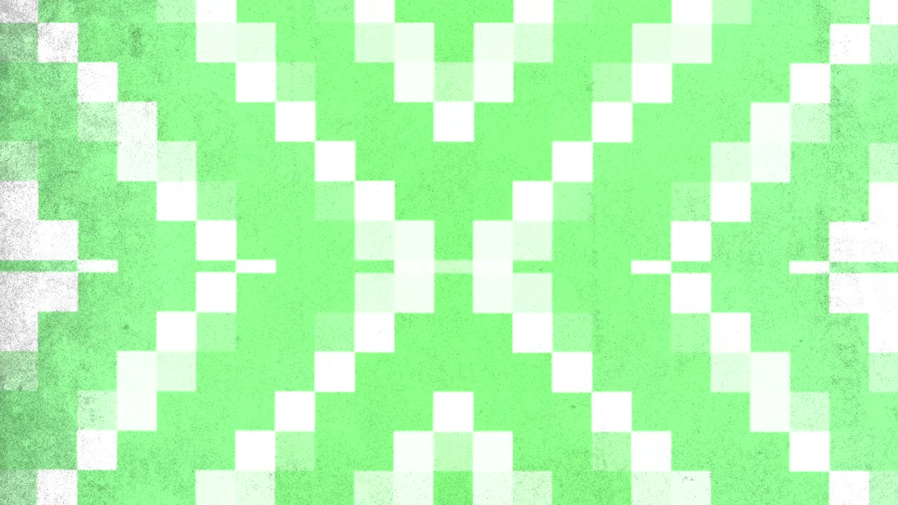 Premium stock video - 8 bit pattern with green pixels