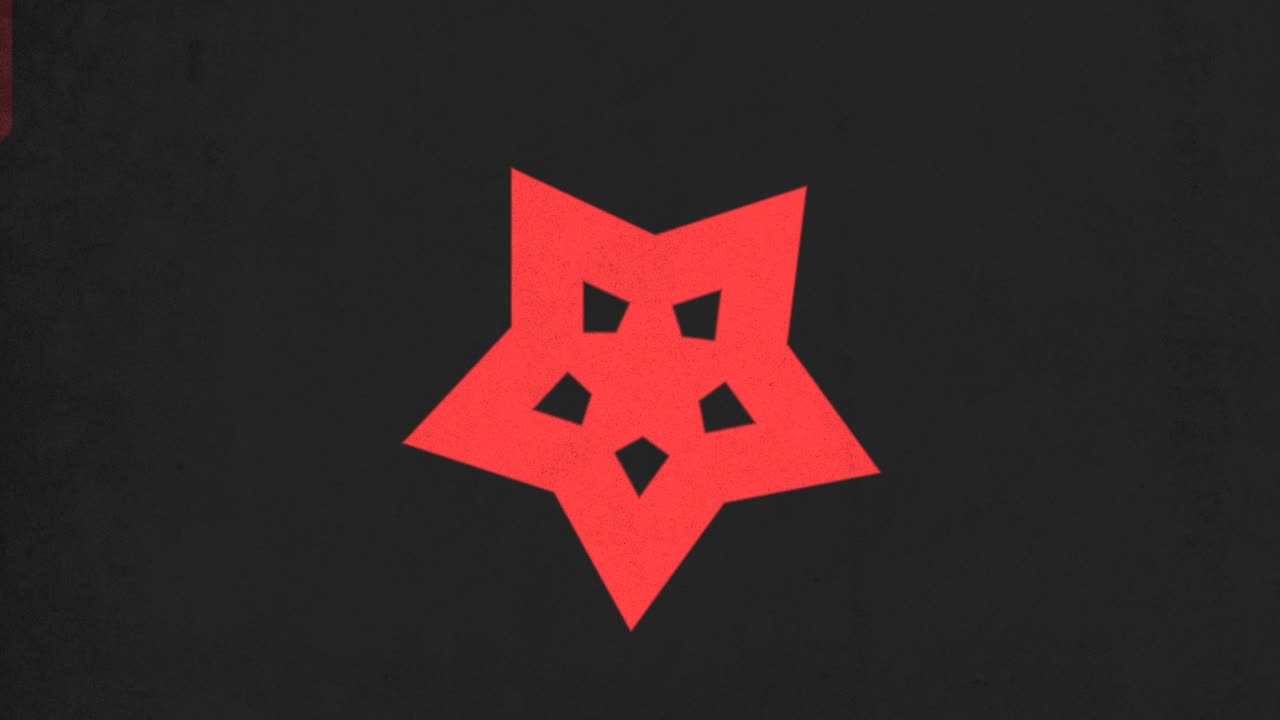 Premium stock video - 8 bit pattern with red stars and pixels