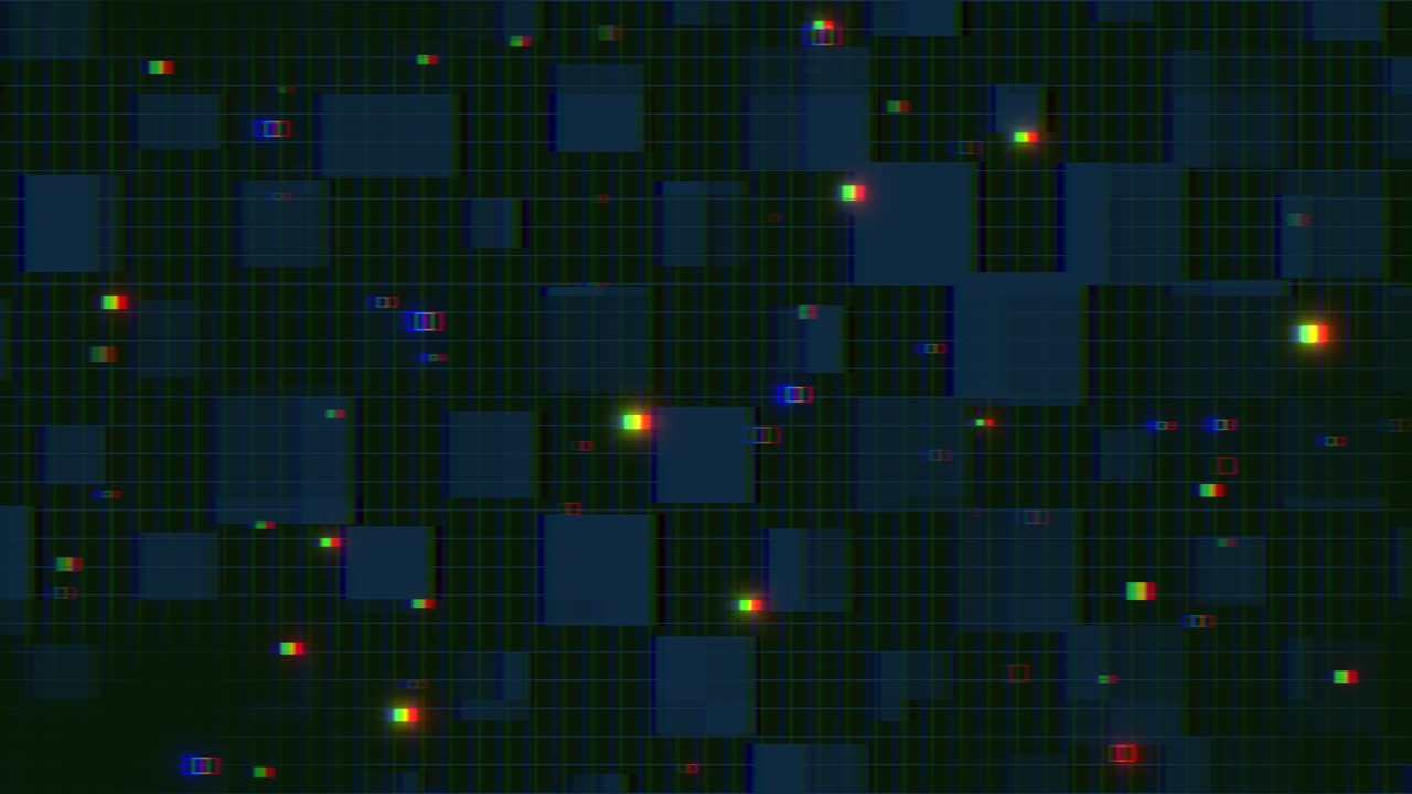 Premium stock video - Digital geometric pattern with glitch on computer ...