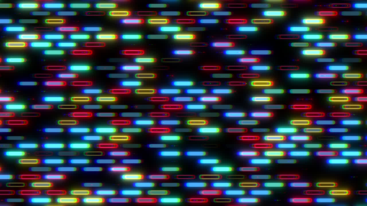 Premium stock video - Digital geometric shapes with glitch on computer ...