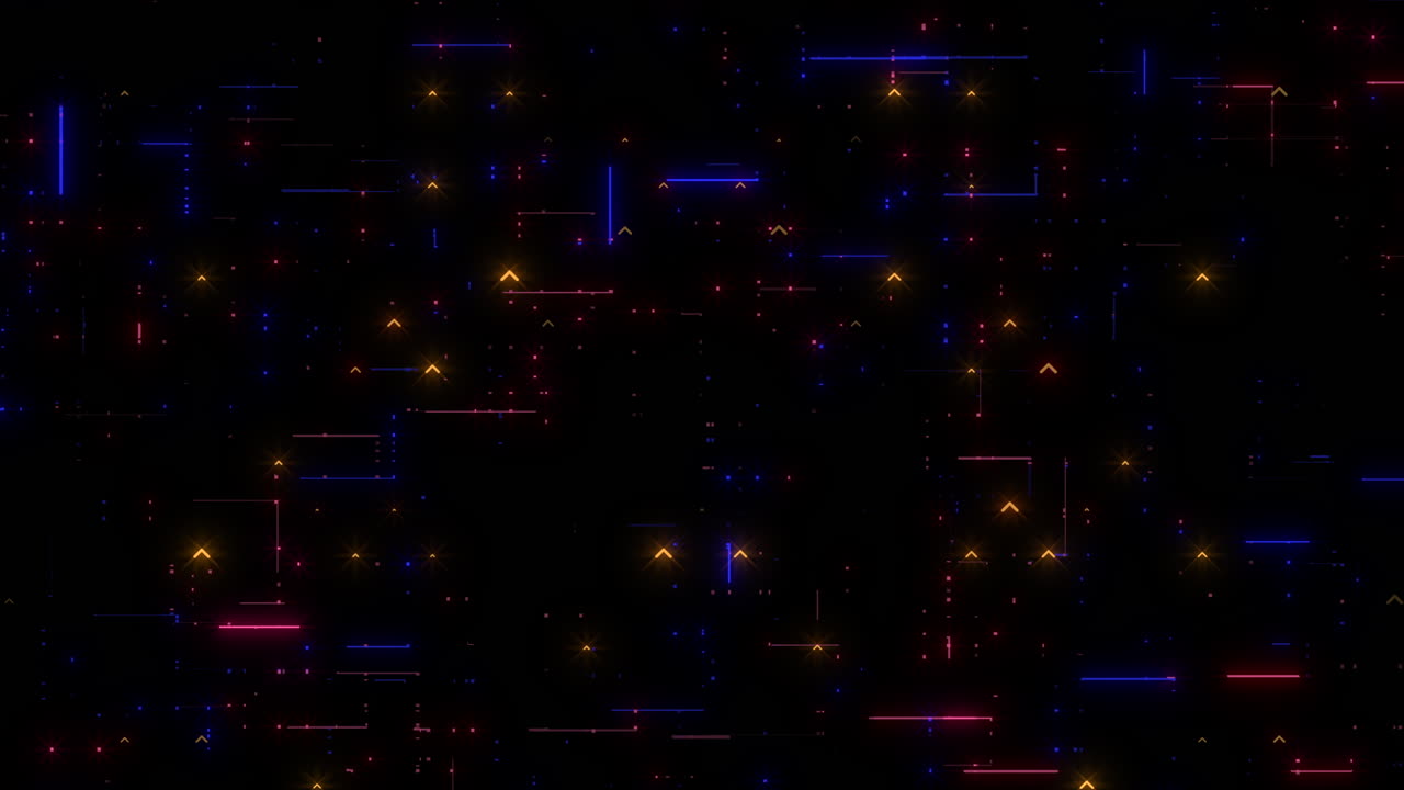 Premium stock video - Digital lines and elements pattern with glitch ...