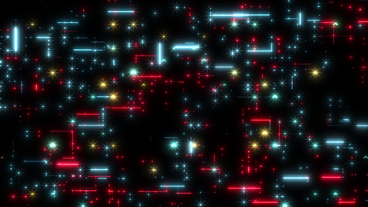 Premium stock video - Digital lines and elements pattern with glitch ...