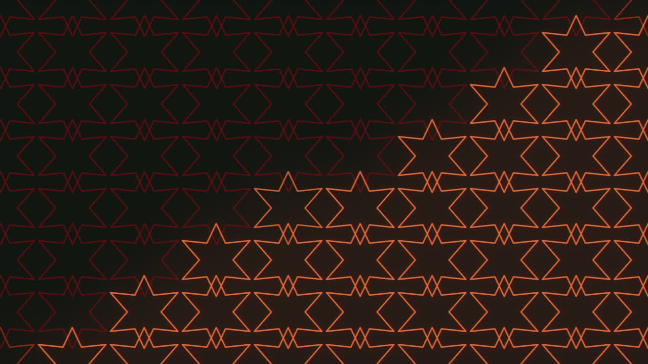 Premium stock video - Neon red geometric shapes pattern with pulse effect
