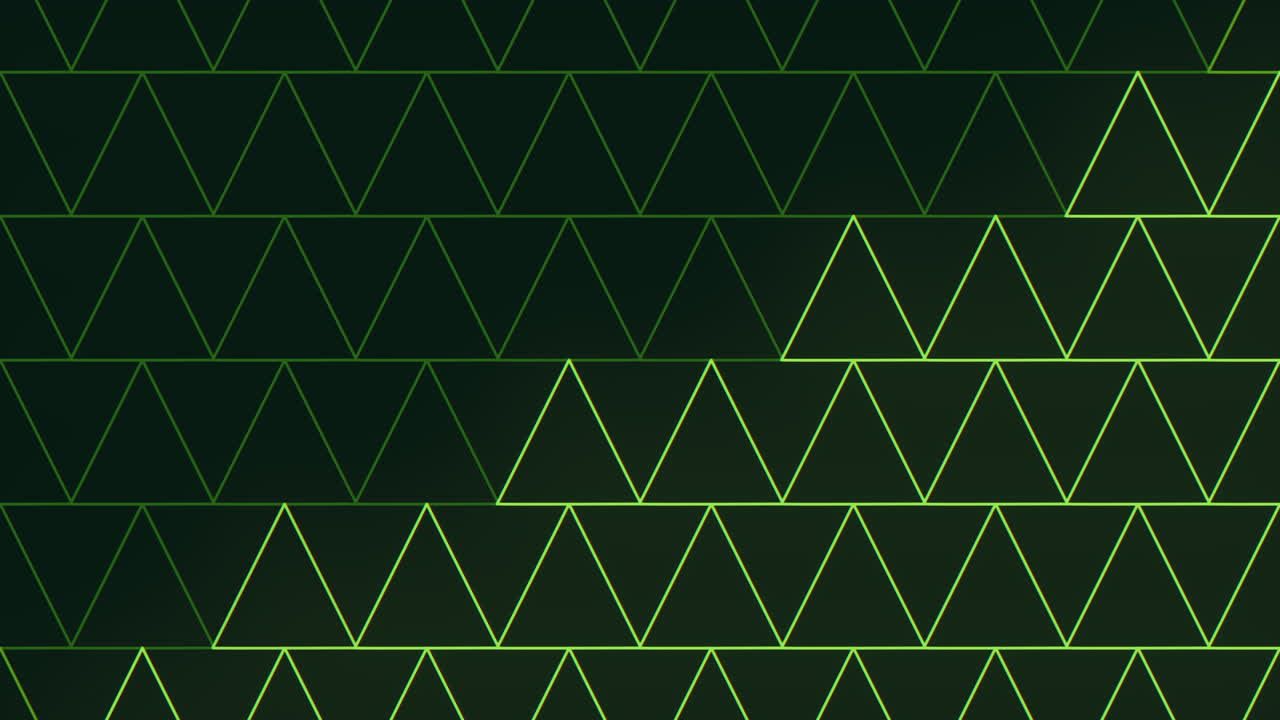 Premium stock video - Neon green geometric triangles pattern with pulse ...