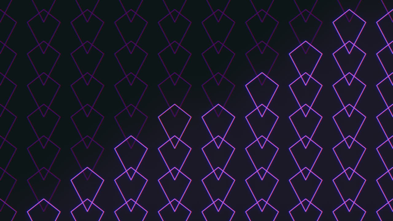 Premium stock video - Neon purple geometric diamond pattern with pulse ...