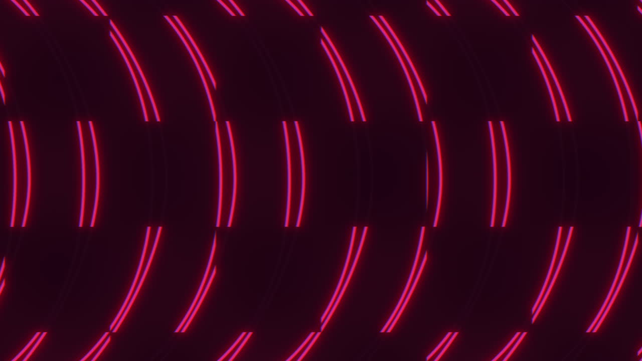 Premium stock video - Neon red led light geometric lines pattern