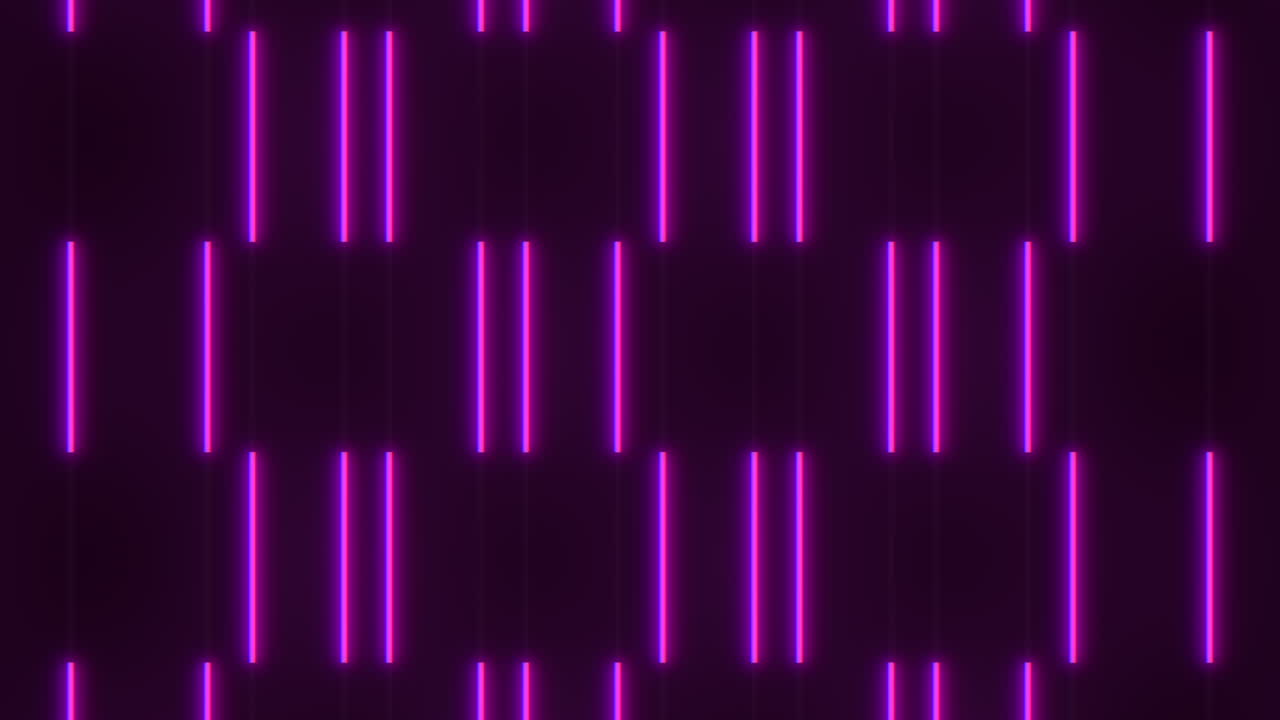 Premium stock video - Neon purple led light geometric lines pattern
