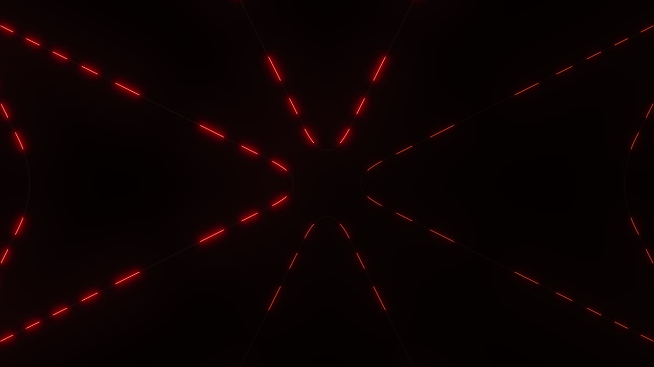 Premium stock video - Neon red lines pattern