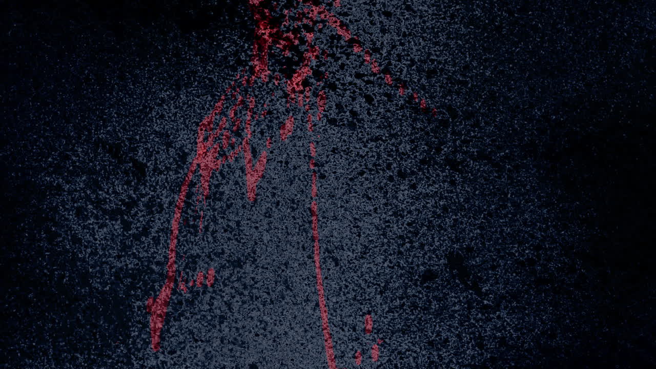 Premium stock video - Red splashes with noise on grunge texture