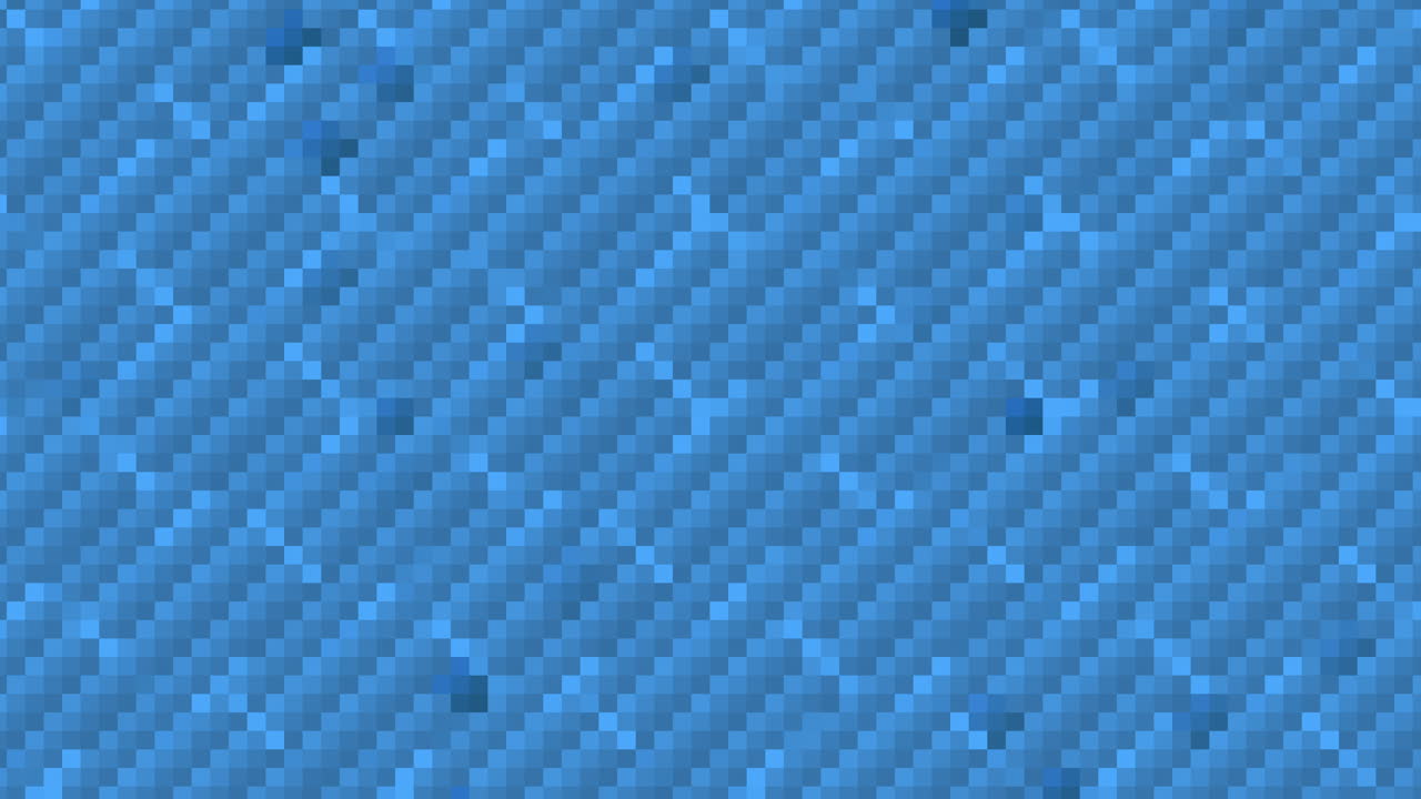 Premium stock video - Blue pixels pattern with 8 bit effect