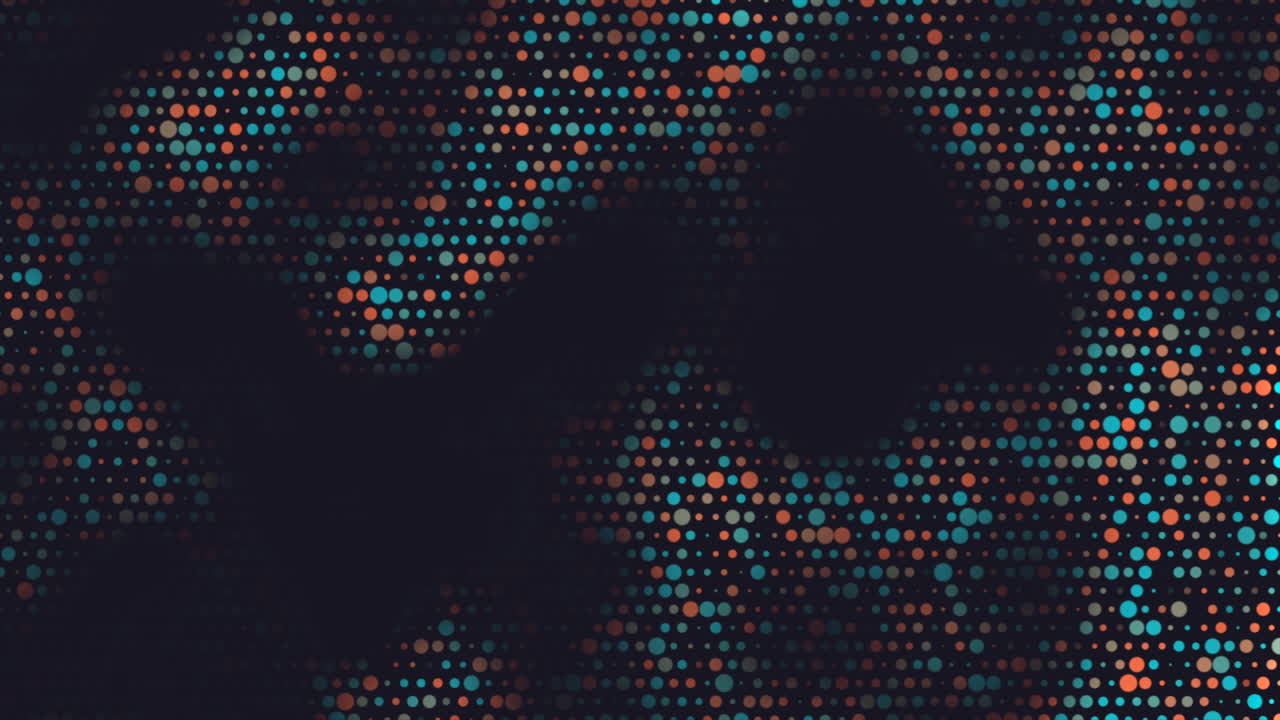Premium stock video - Blue and orange dots pattern