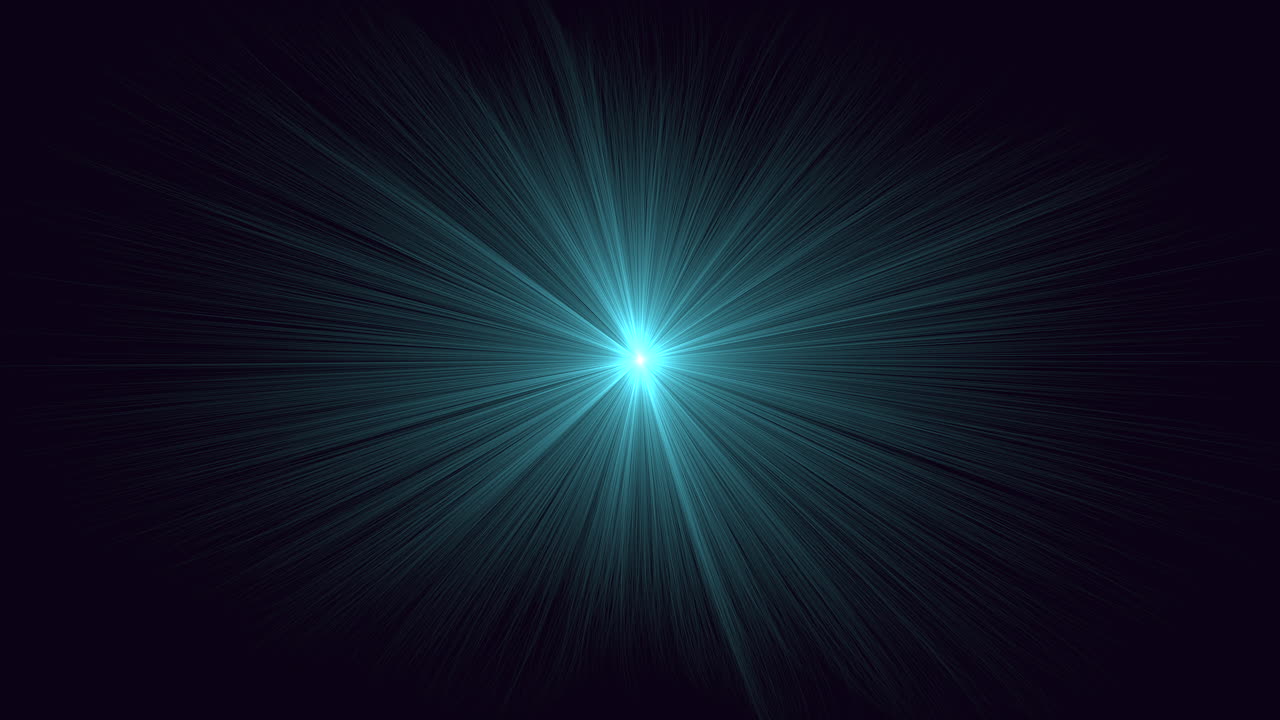 Premium stock video - Blue glowing star in dark galaxy