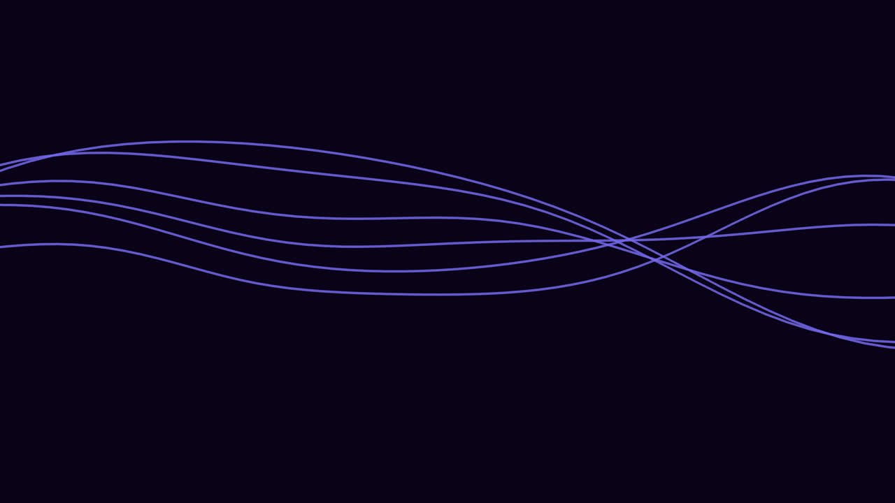 Premium stock video - Neon purple waves on dark space