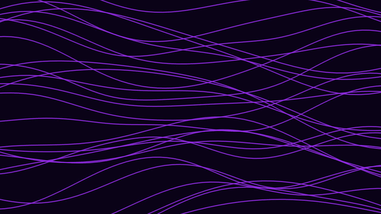 Premium stock video - Neon purple waves on dark space