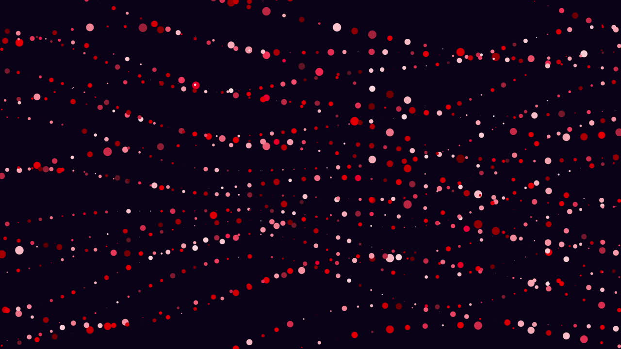 Premium stock video - Colorful dots pattern in rows on dark space