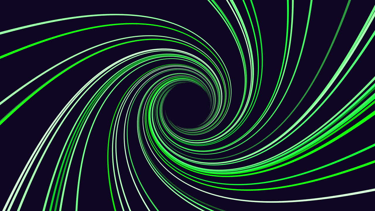 Premium stock video - Colorful spiral lines on dark gradient