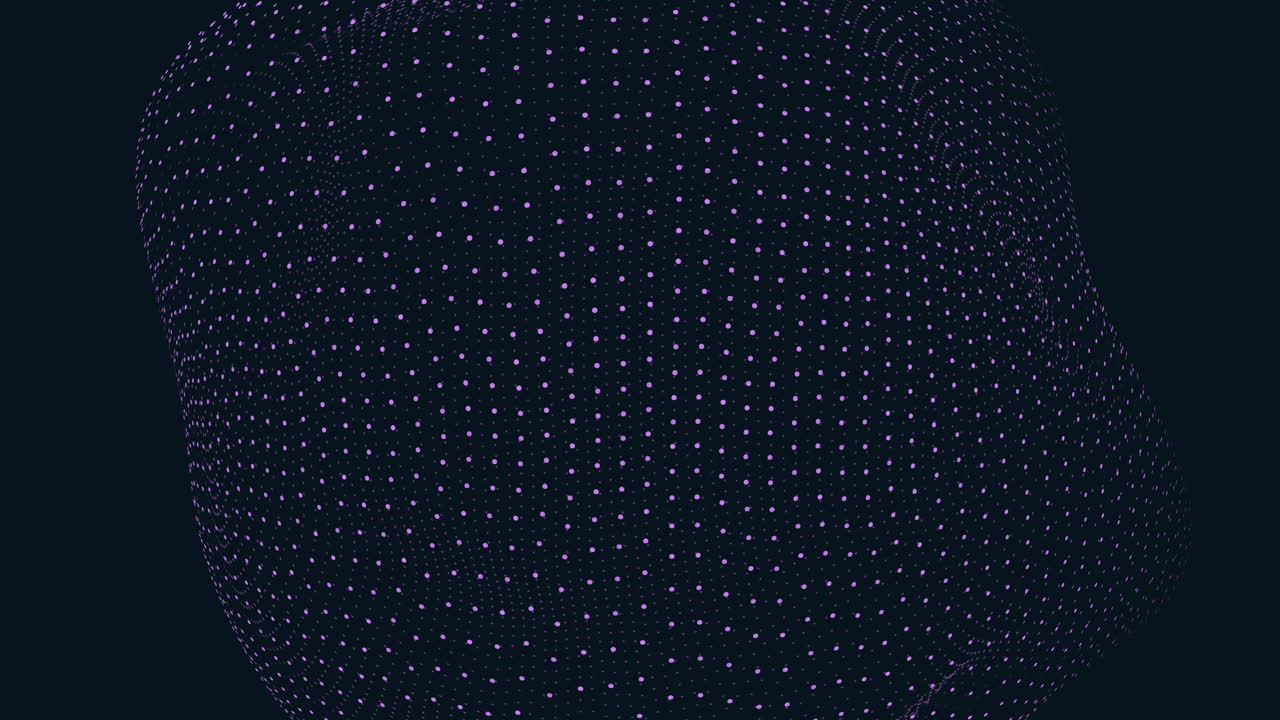 Premium stock video - Colorful futuristic dots pattern on dark space