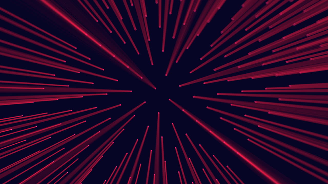 Premium stock video - Abstract red lines pattern in dark space