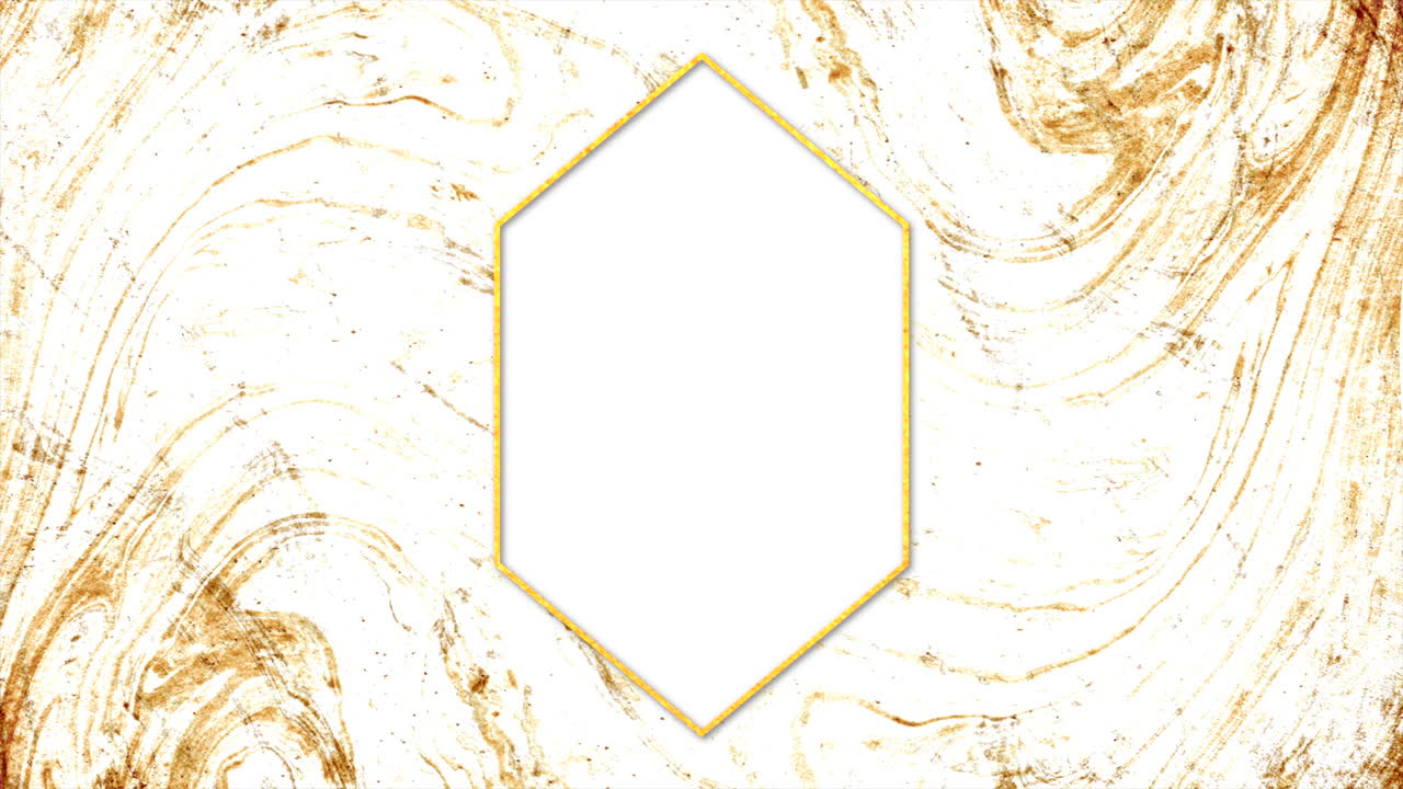 Premium stock video - Gold marble effect and frame
