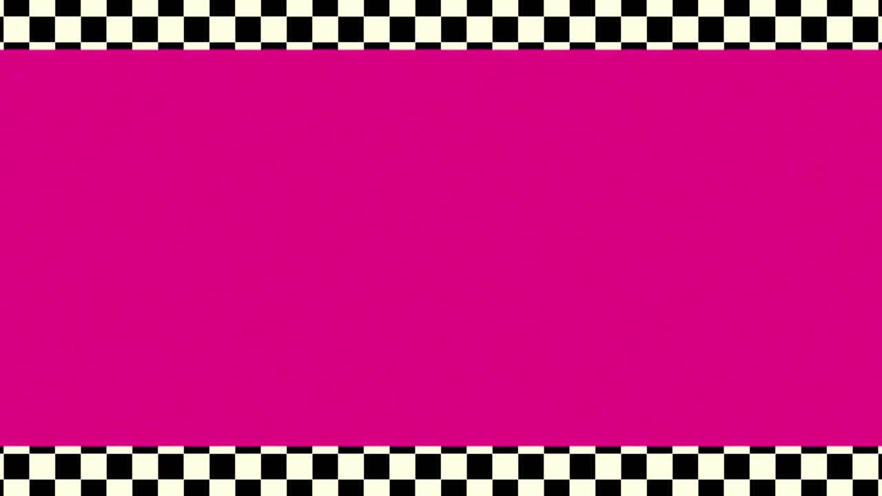 Premium stock video - Black and white checked pattern on pink texture