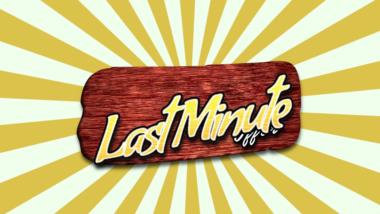 Premium stock video - Last minute offer on wood with white and yellow ...