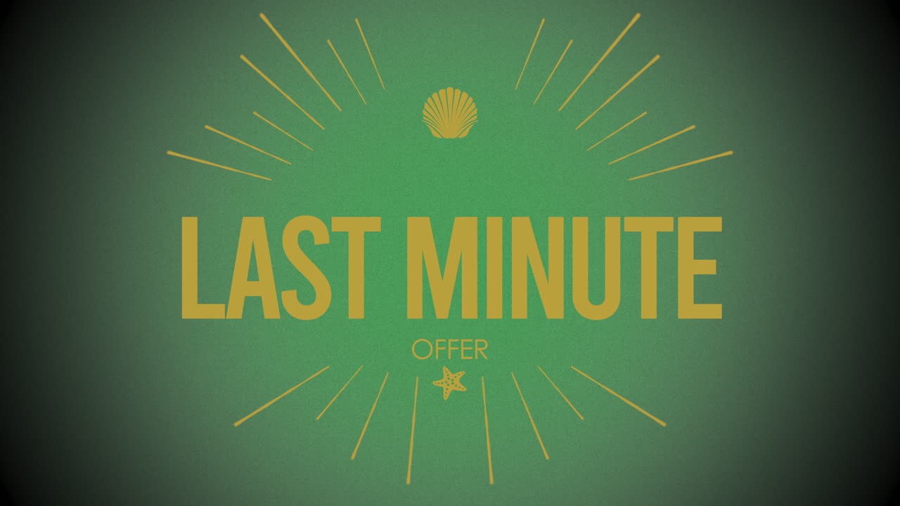 Premium stock video - Last minute with sea animals and retro lines