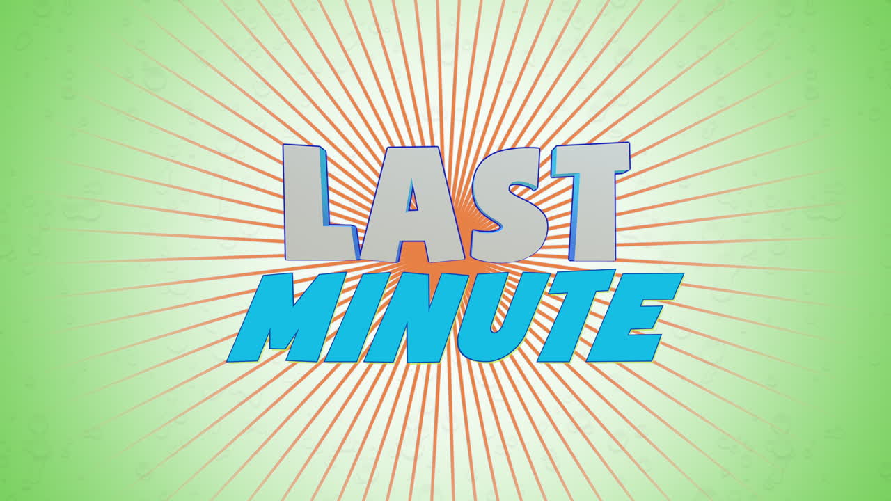 Premium stock video - Last minute with sun and rays on green gradient ...