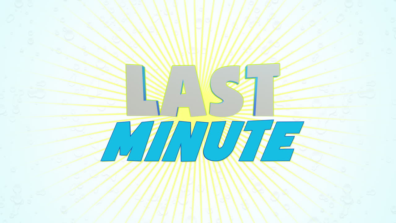 Premium stock video - Last minute on white gradient with sun rays