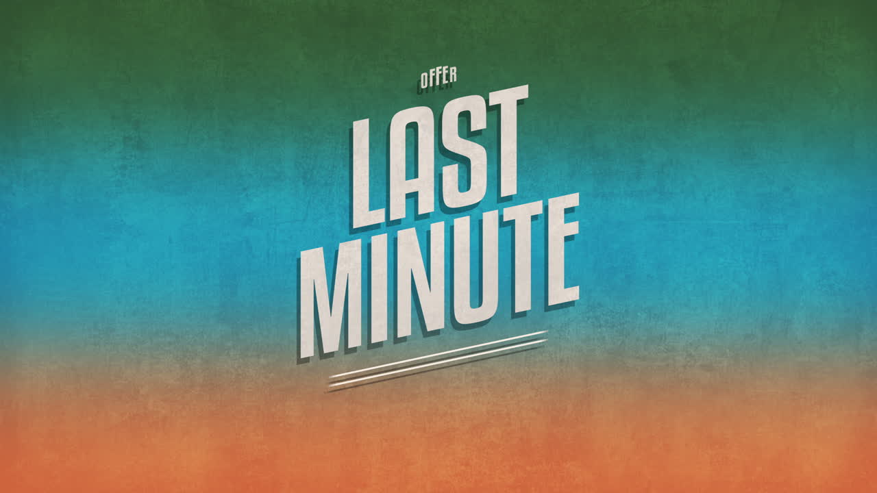 Premium stock video - Last minute on blue and yellow grunge texture