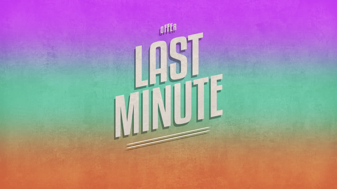 Premium stock video - Last minute on rainbow grunge texture