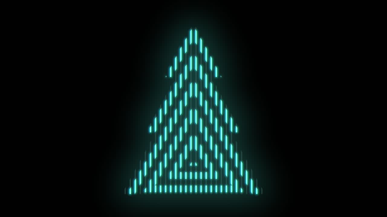 Premium stock video - Neon green christmas tree