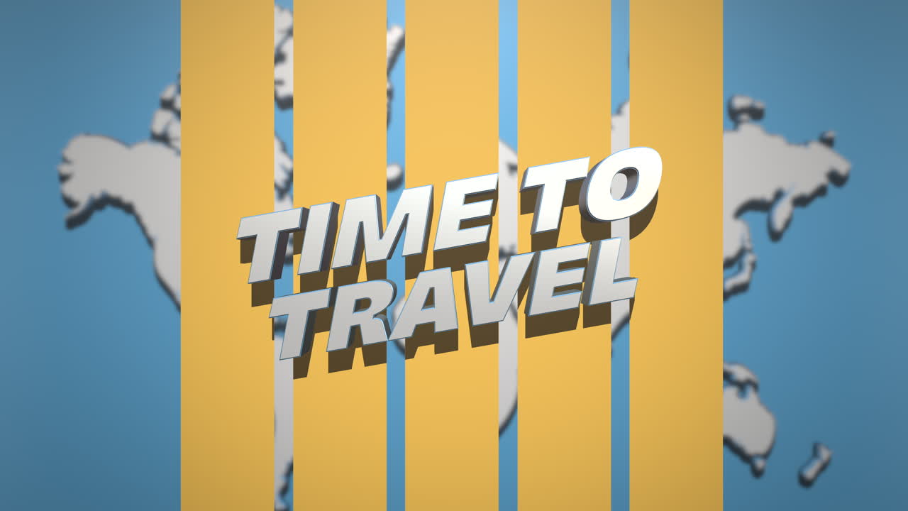 Premium stock video - Time to travel with fly airplanes and world map