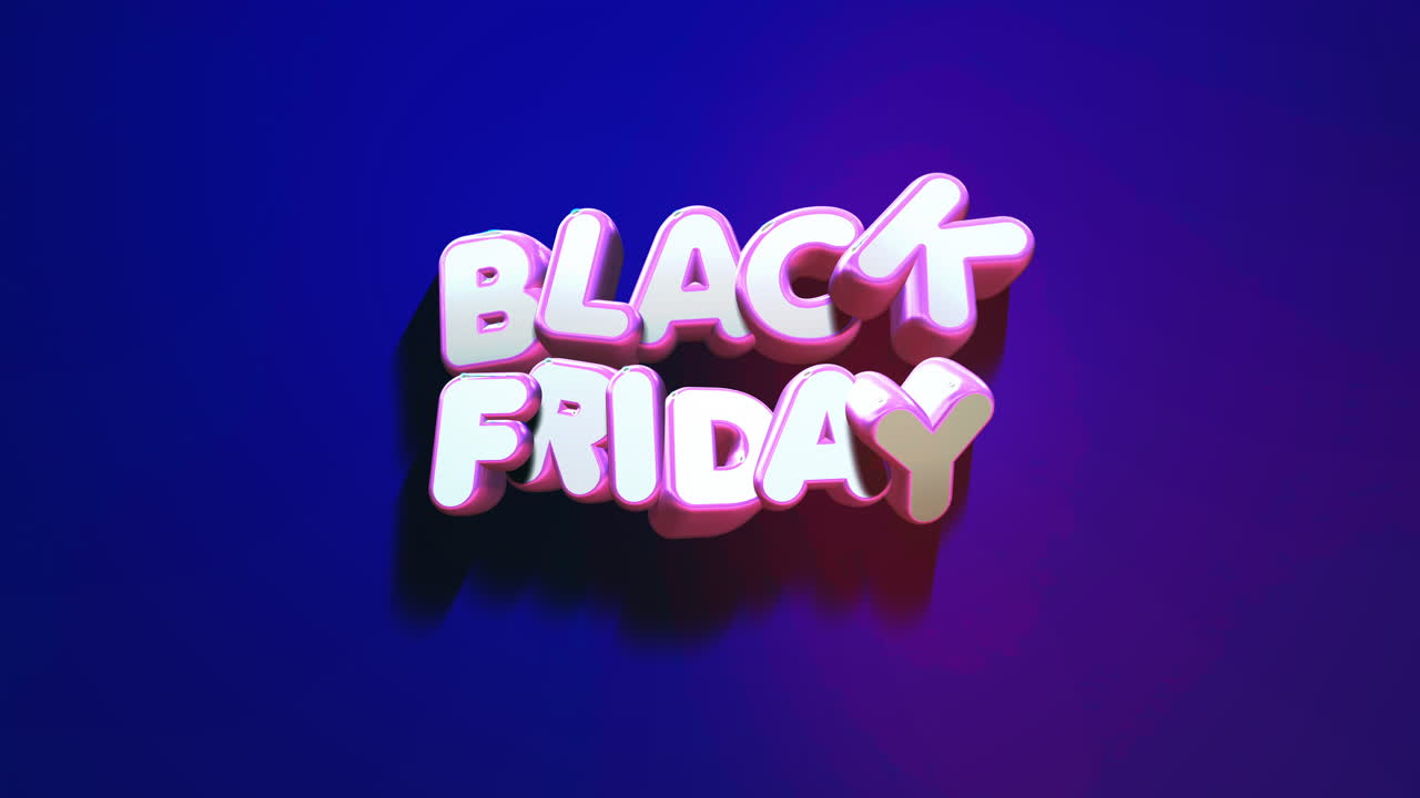 Premium stock video - Black friday on blue modern color gradient texture